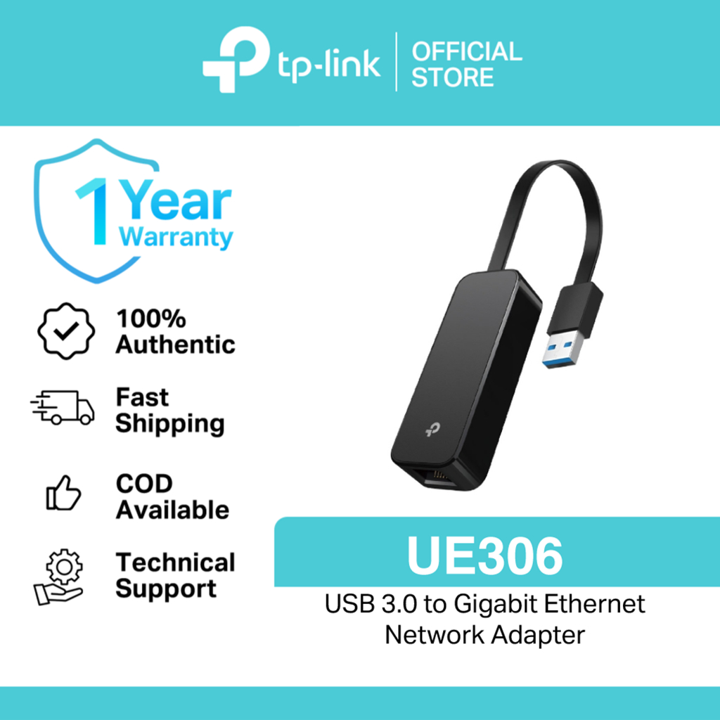 TP-Link | UE306 | USB 3 | Gigabit | Ethernet | RJ45 | Network | Fast ...