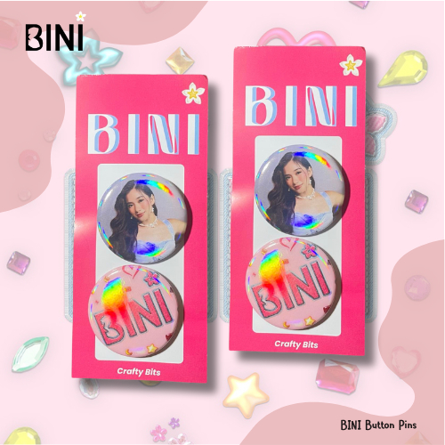 Unofficial BINI Merch - Random Photo Button Pins | Shopee Philippines