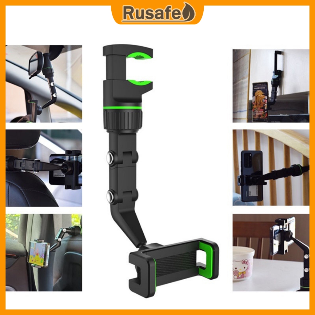 360 Degree Rotatable Retractable Phone Stand The Dashboard Rearview ...