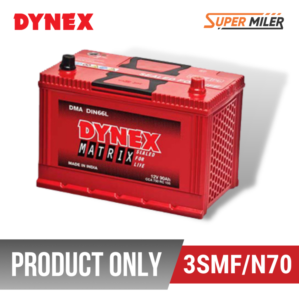 Dynex Matrix 3SMF / N70 Car Battery (Maintenance-Free and 12 Months Warranty) | Shopee Philippines
