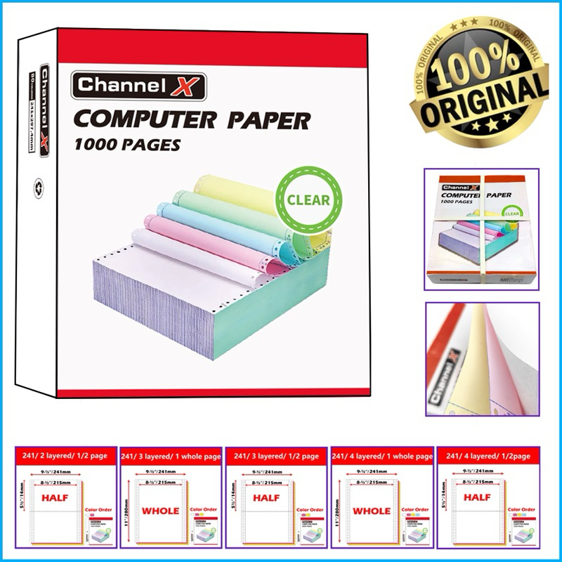 2ply, 3ply, 4ply Carbonless Continuous Computer Form9.5X11inches | 9.5 ...