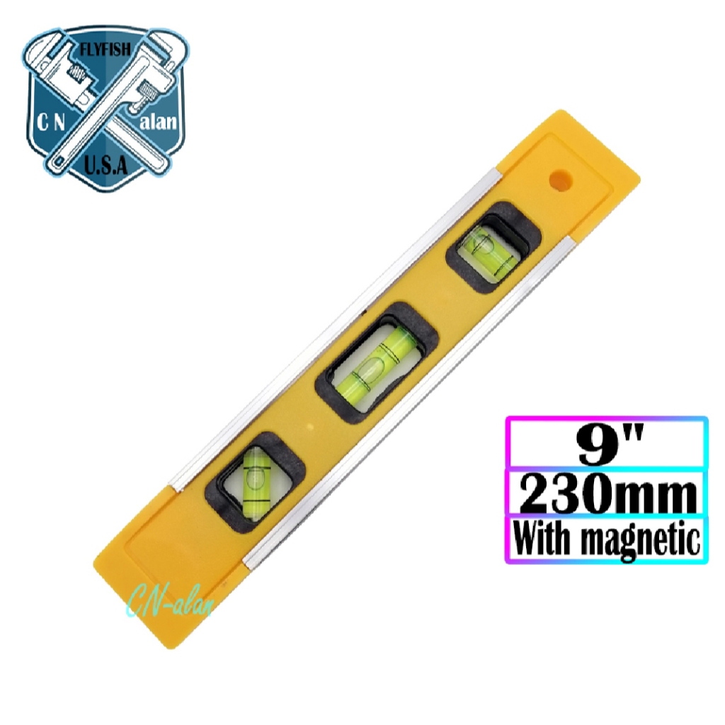 Torpedo Level Magnetic Base Horizontal measuring ruler 9” | Shopee ...