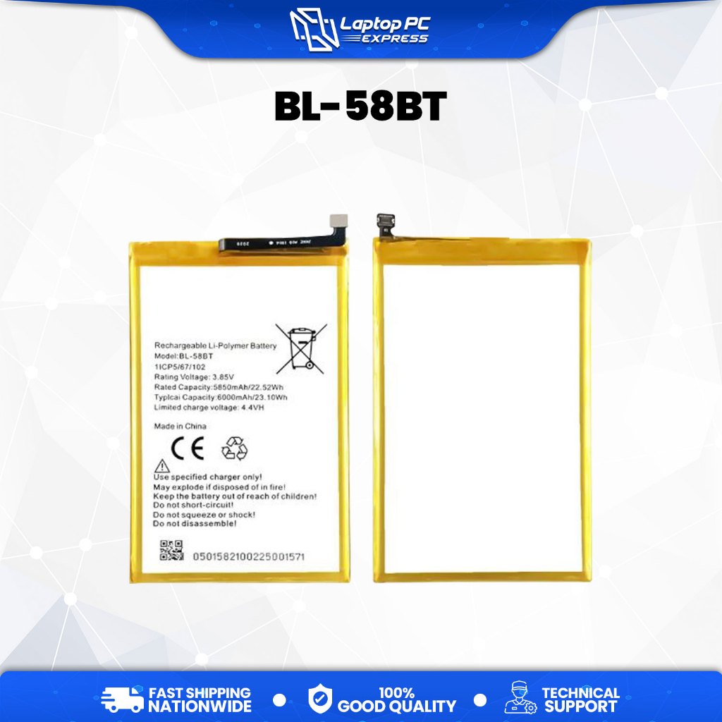 Tecno Pova 4 2022 Cellphone Battery BL-58BT 3.85V 23.10Wh 6000mAh ...