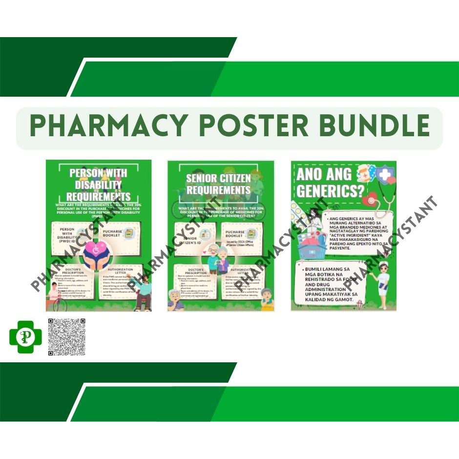 PHARMACY POSTERS BUNDLE OF 6 | Shopee Philippines