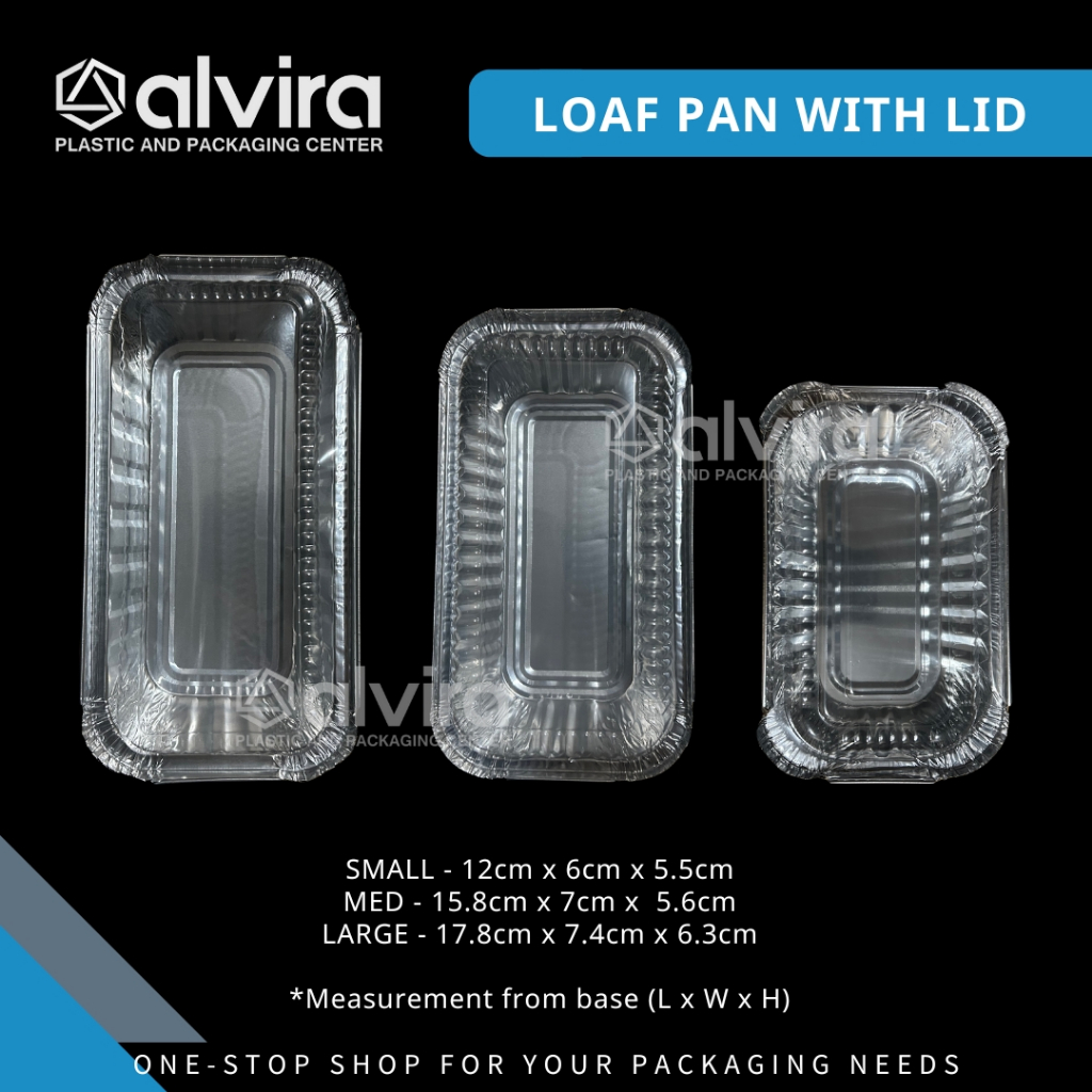 10pcs Aluminum Loaf Pan with Lids Small Medium Large | Shopee Philippines