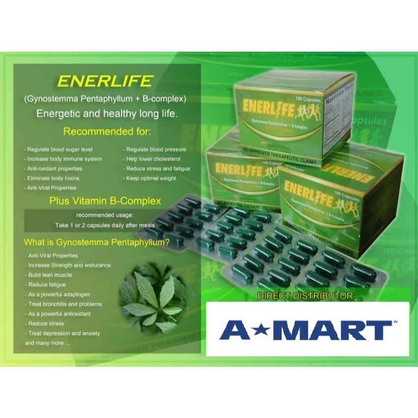A-Mart Enerlife (100 capsules) is a Powerful Antioxidant and Immune Booster to Help Fight ...