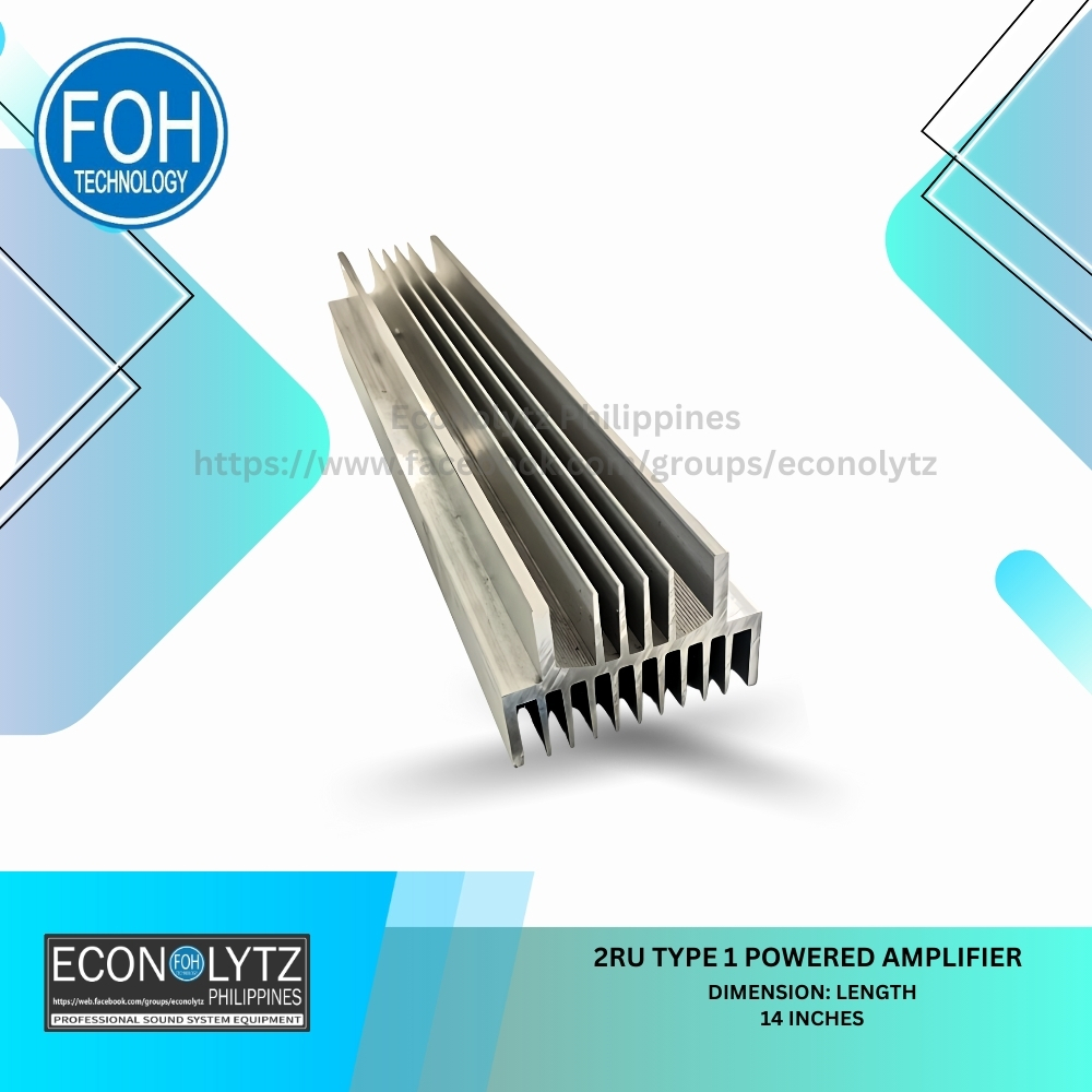 2RU TYPE 1 ALUMINUM HEATSINK 14 INCHES FOR POWERED AMPLIFIERS | Shopee ...