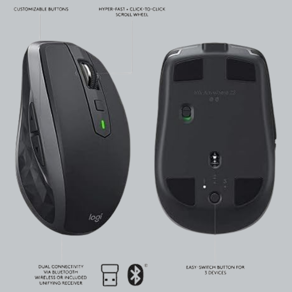 PrinDex Authentic Logi Mx Anywhere 2s Wireless Mouse (No orig mouse Box ...