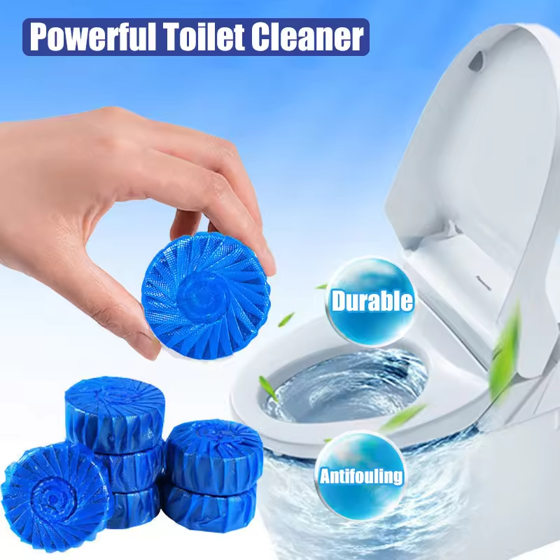 30 Pcs Blue Tablet Toilet Bowl Cleaner Automatic Tank Bowl Bathroom ...