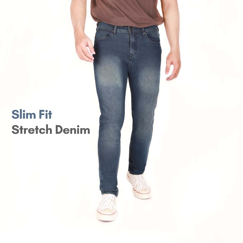 BNY Men's Slim Fit Stretch Denim (613) | Shopee Philippines