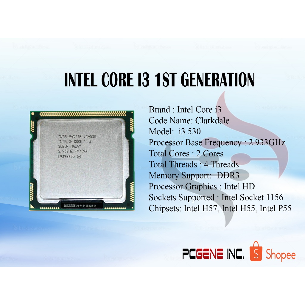 Desktop Intel 1st Generation Processor I3 530 I5 650 I5 660 I5 661 ...
