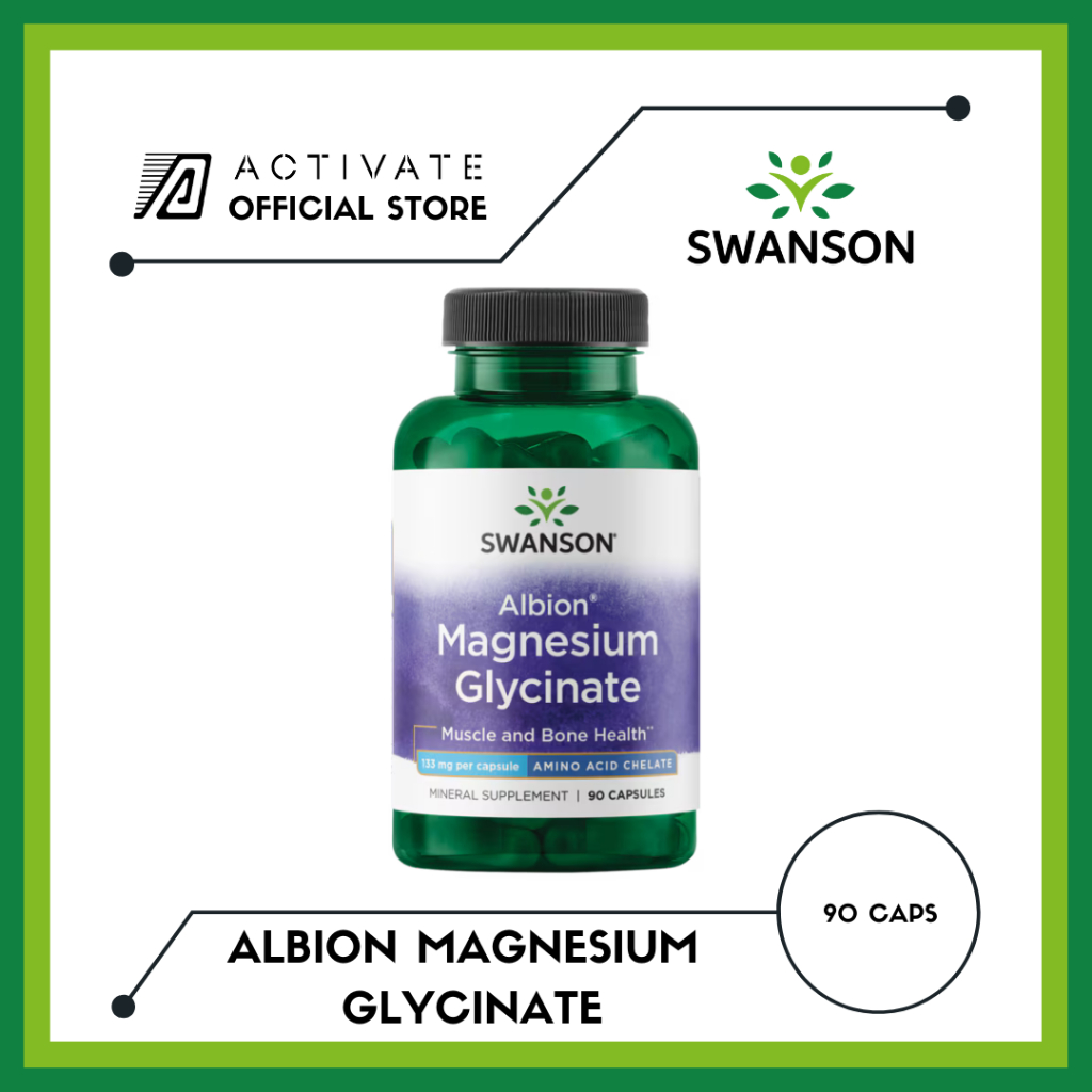 Swansons Albion Magnesium Glycinate for bone and nerve support 133mg ...