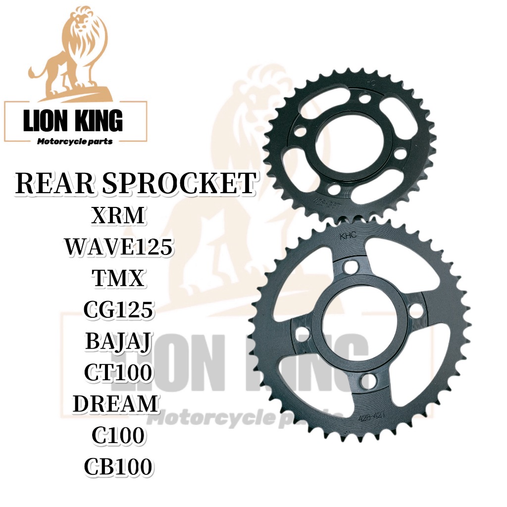 REAR SPROCKET XRM TMX WAVE BAJAJ RAIDER BARAKO HD3 DREAM (32/34/36/38 ...