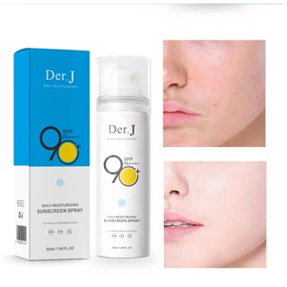 Der.J Sunscreen Spray Spf 90 Pa++++ All Day Light Sunblock Mist Face and Body SkinCare 50ml ...