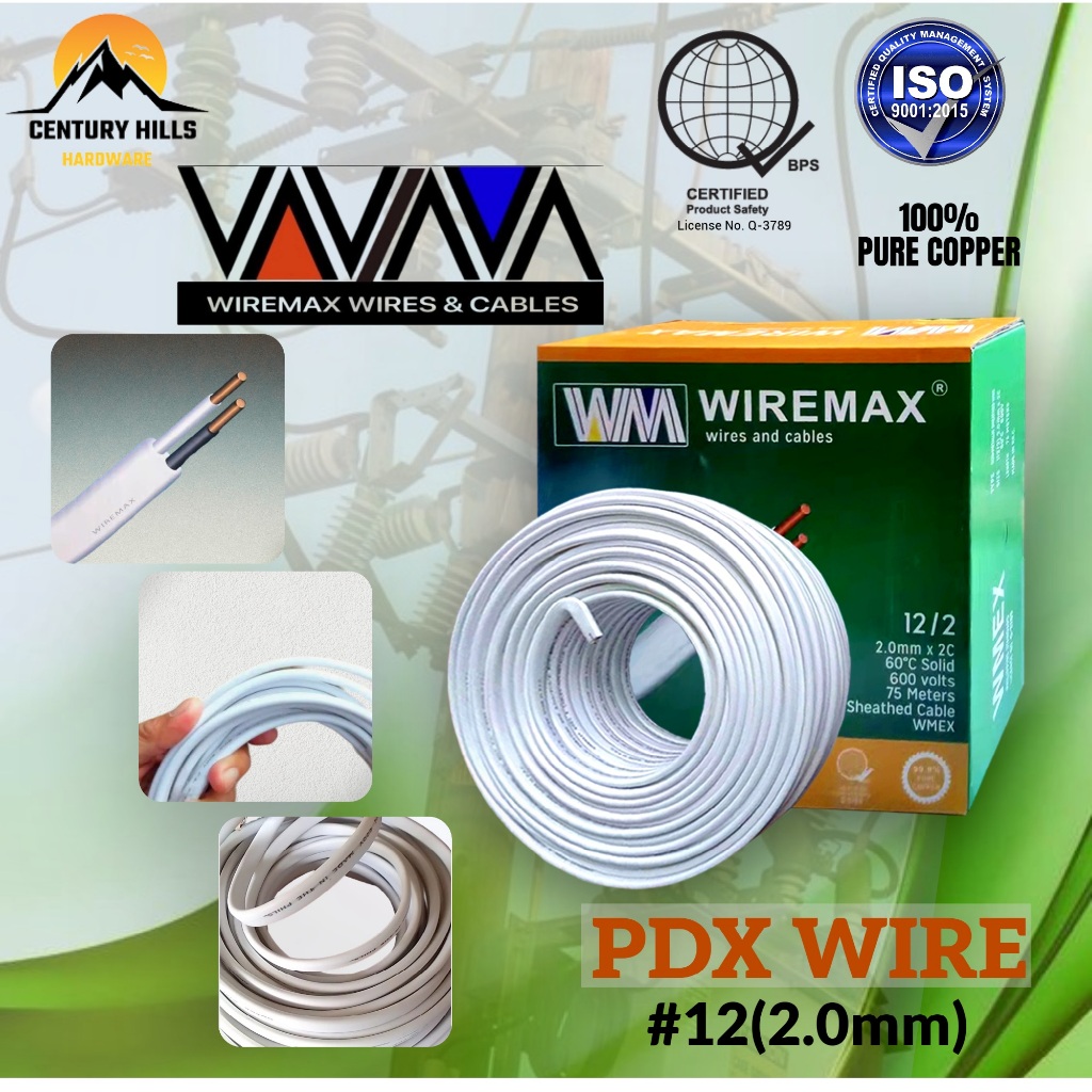 PDX WIRE #12 (2.0mm) 1METER - 5METERS | Shopee Philippines