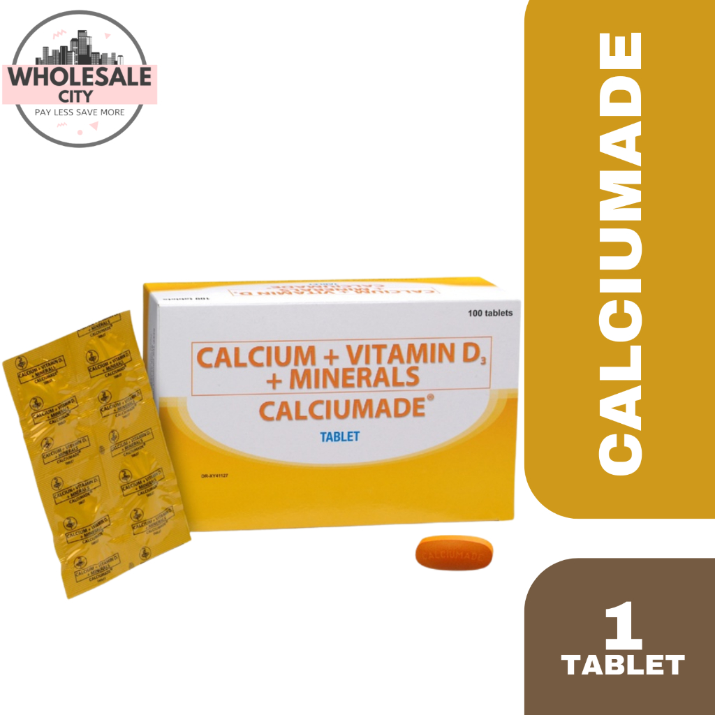 CALCIUMADE Calcium + Vitamin D3 + Minerals SOLD PER 1 TABLET | Shopee ...