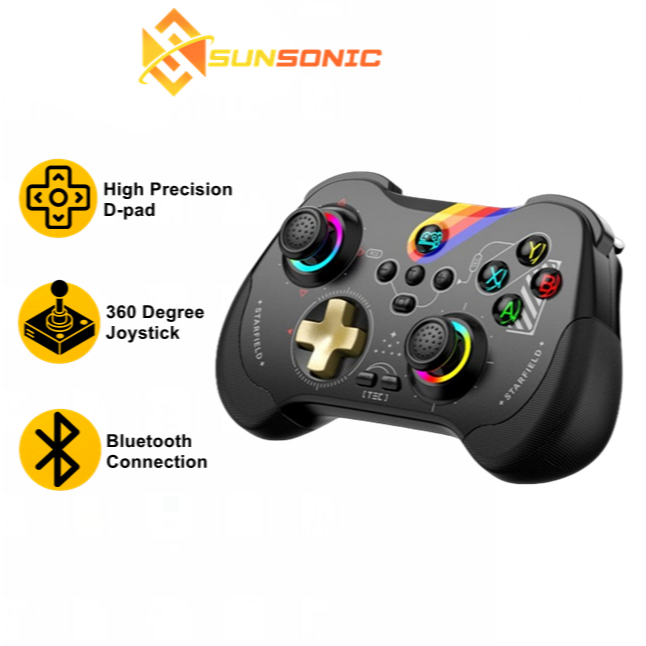 Sunsonic Z01 Bluetooth Game Controller For Android, OS, NS. And PC ...