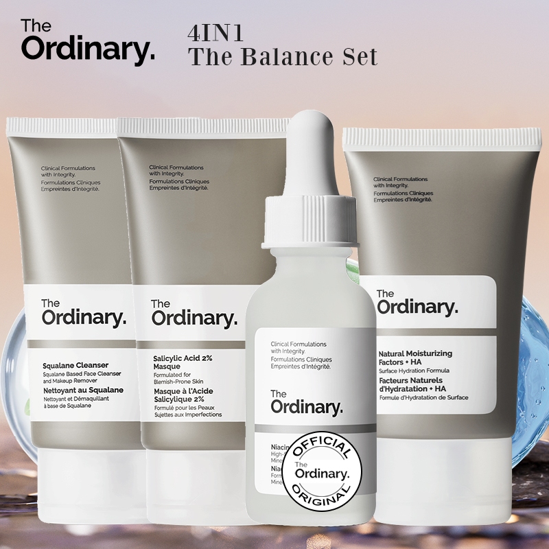 the ordinary set Cleanser+Salicylic Masque+Niacinamide serum+Moisturize ...
