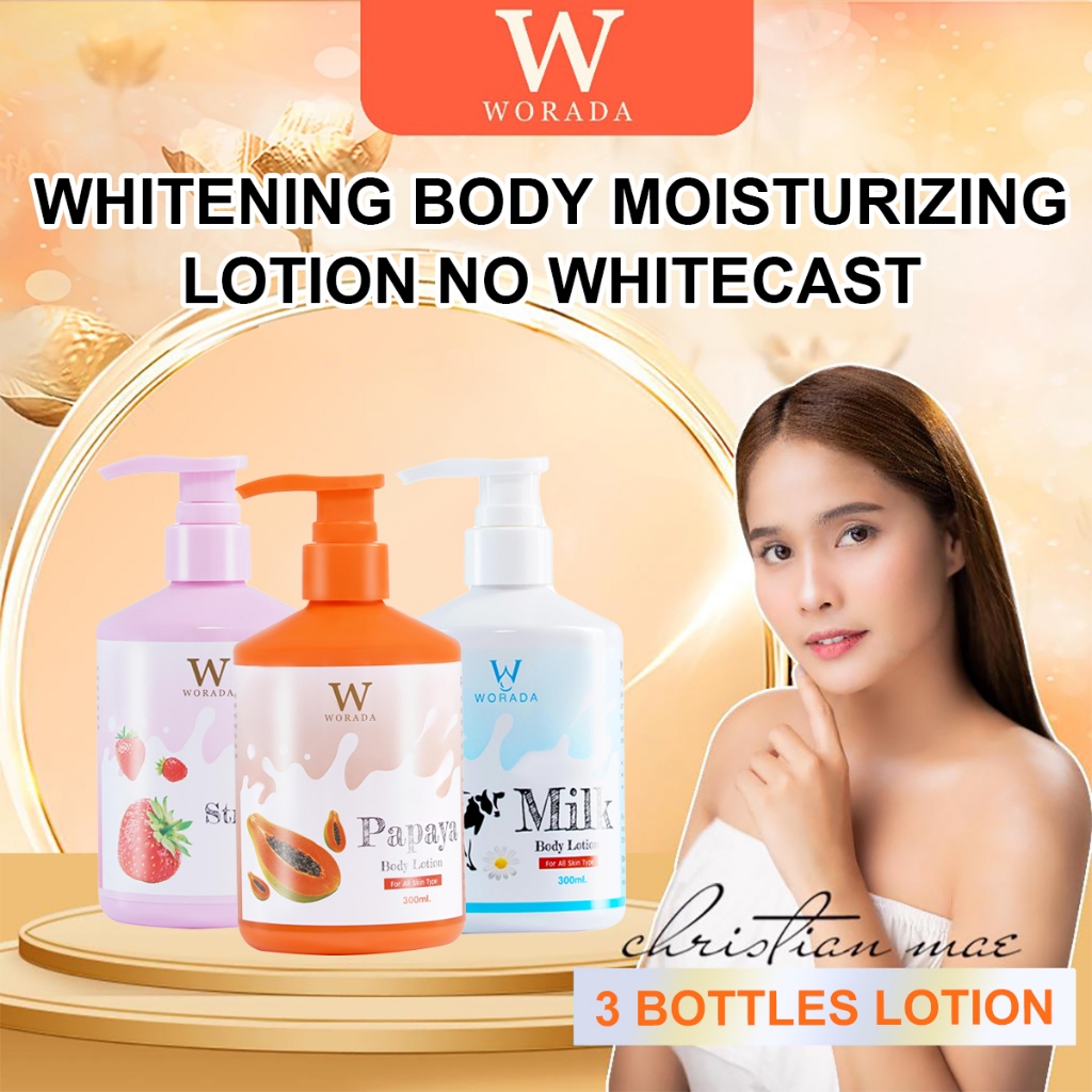 [FDA Approved] 3 Bottle WORADA Whitens In 7Days Papaya Lotion W/ Gluta ...