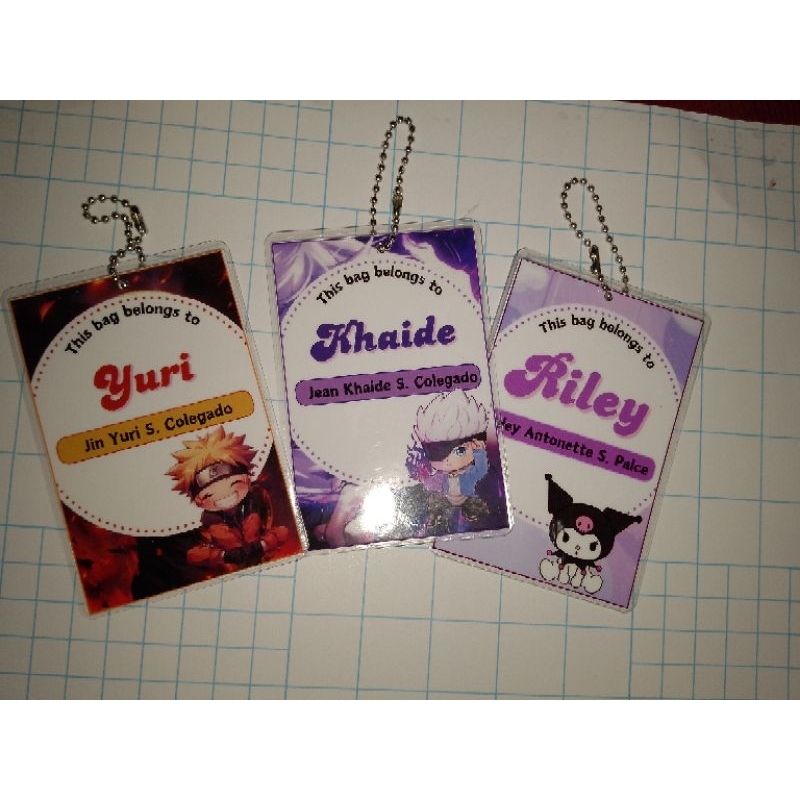 Personalized Laminated Bag Tag | Shopee Philippines