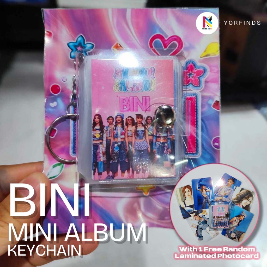 BINI KEY CHAIN MINI ALBUM with 1 random freebie (Opo, Kasama na ung ...