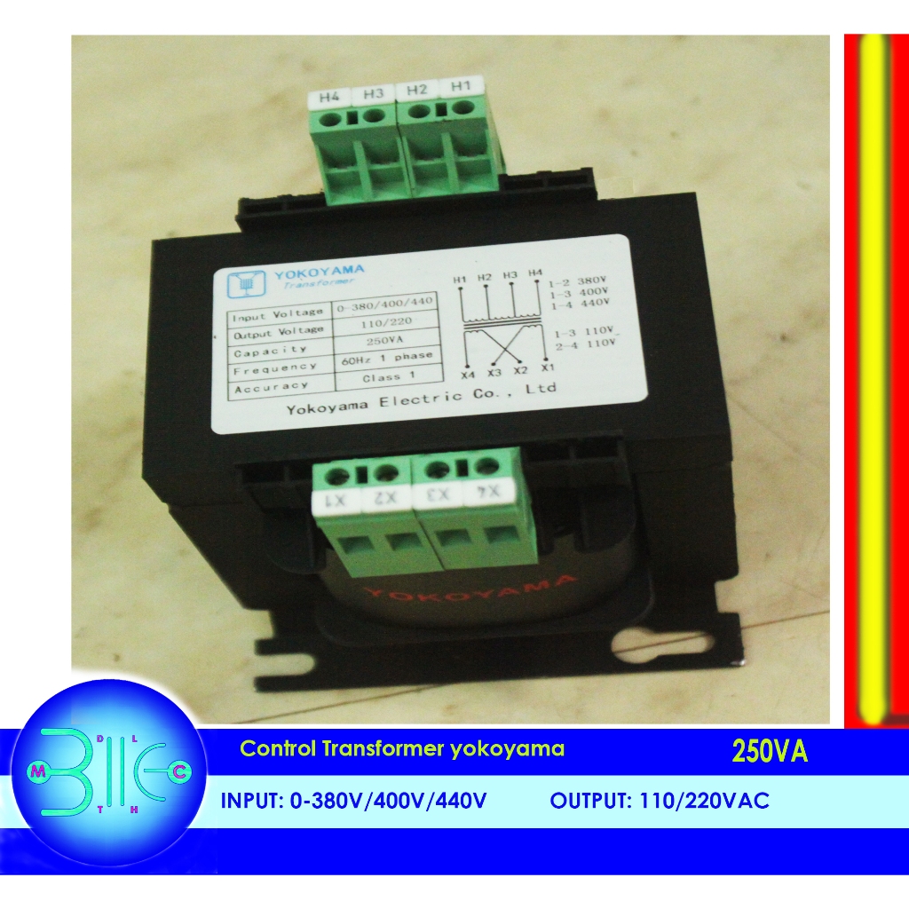 250VA Transformer Brand: “Yokoyama” Capacity: 250VA, Primary Voltage: 380/400/440 ,Sec. 110/220 ...