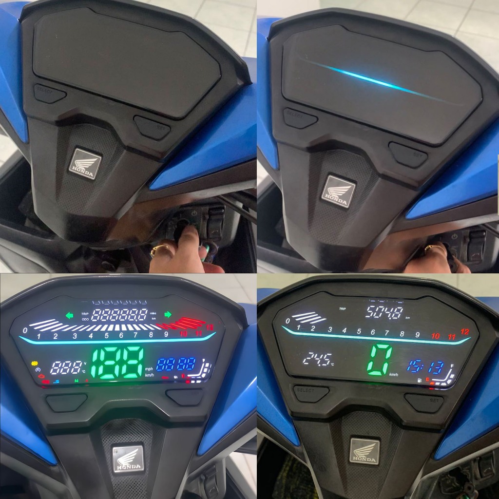 DIGITAL SPEEDOMETER GAUGE V2 & V3 FOR CLICK 125/150/160 MOTORCYCLE ...