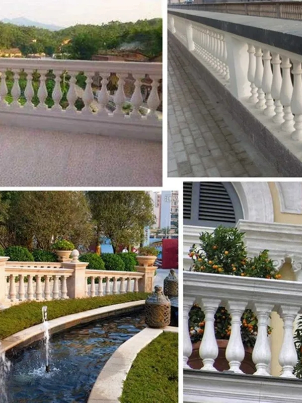 60X14cm Roman Column Mold Balcony Garden Pool Fence Cement Railing ...