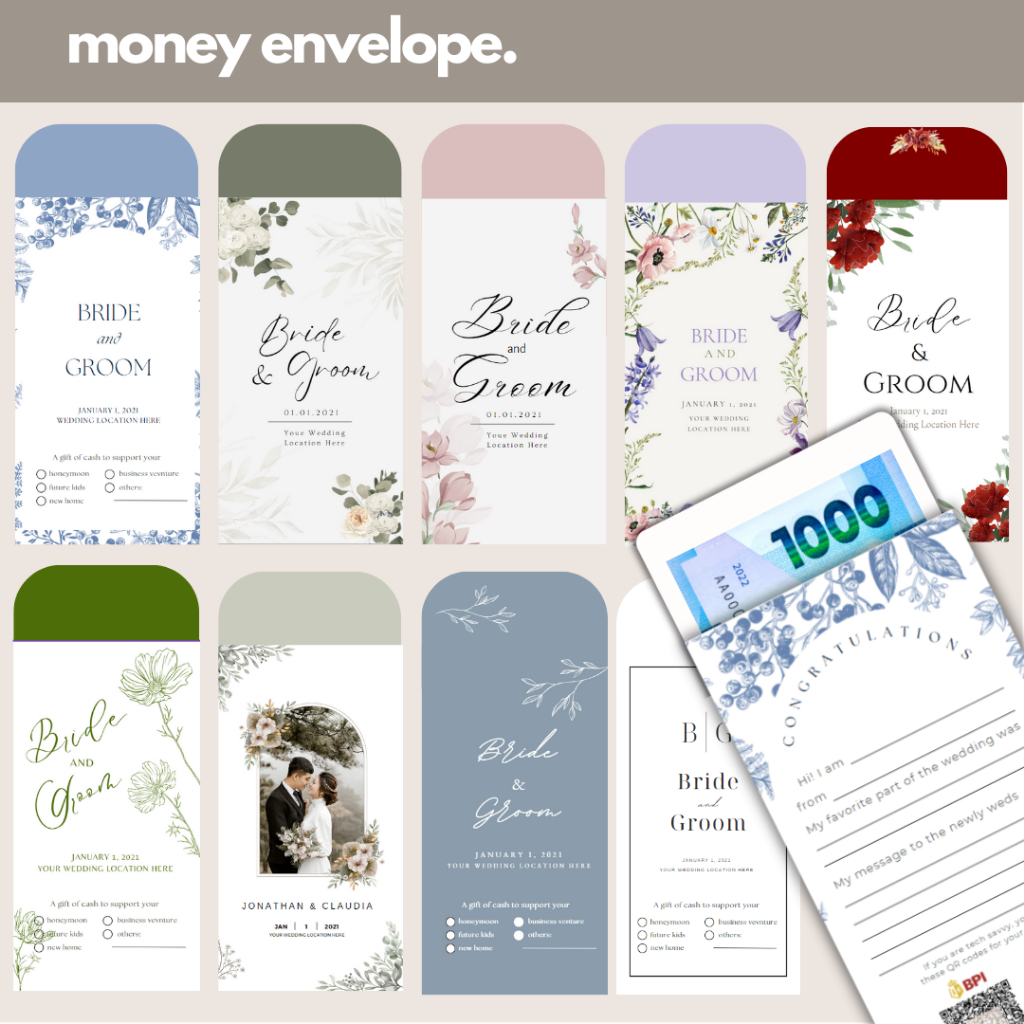MONEY ENVELOPE/ANGPAO FOR WEDDING GUESTS | Shopee Philippines
