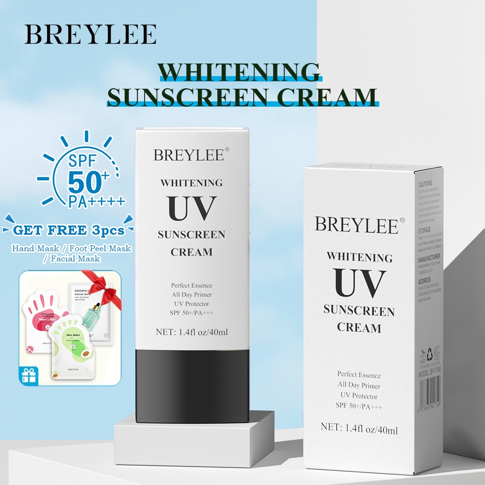 BREYLEE UV Sunscreen Cream SPF50+ Niacinamide Moisturize Brighten ...