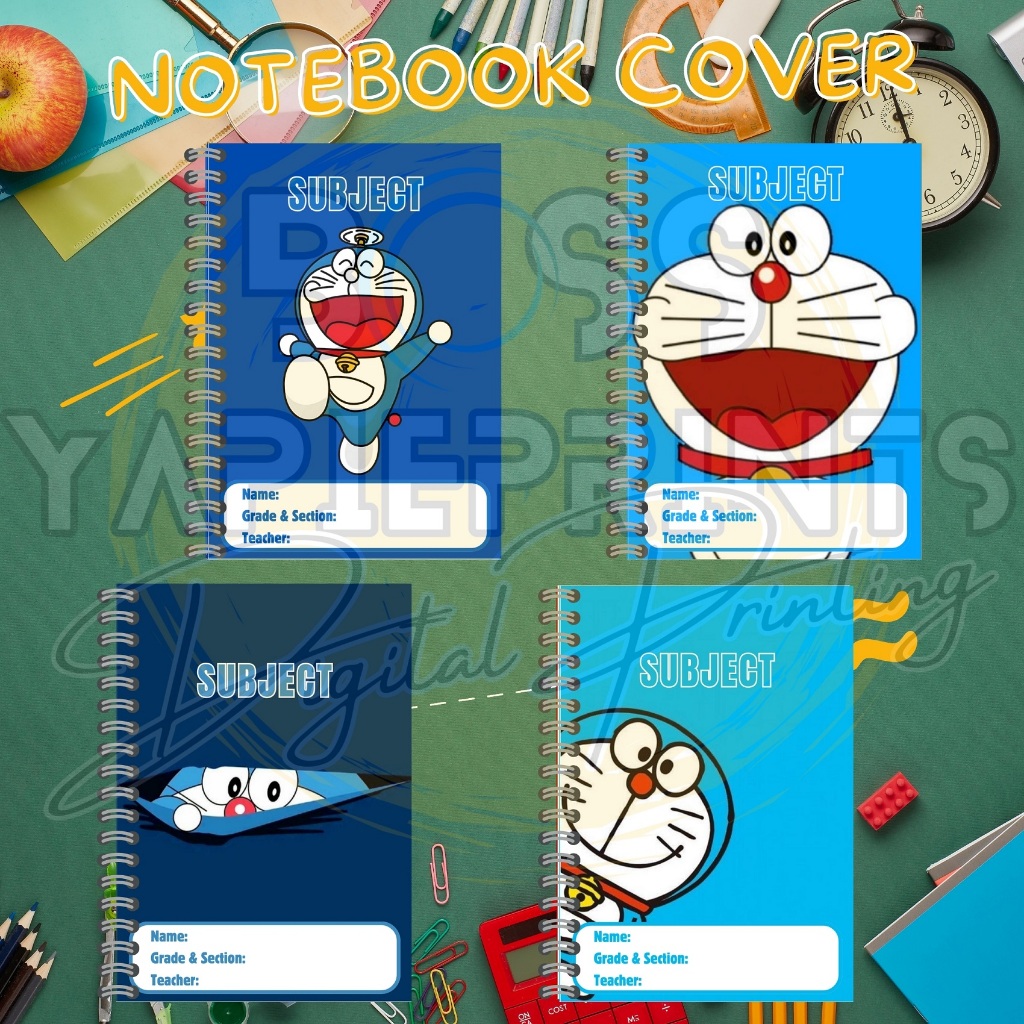 DORAEMON PERSONALIZED DESIGN NOTEBOOK COLLECTION COVER WITH NAME ...