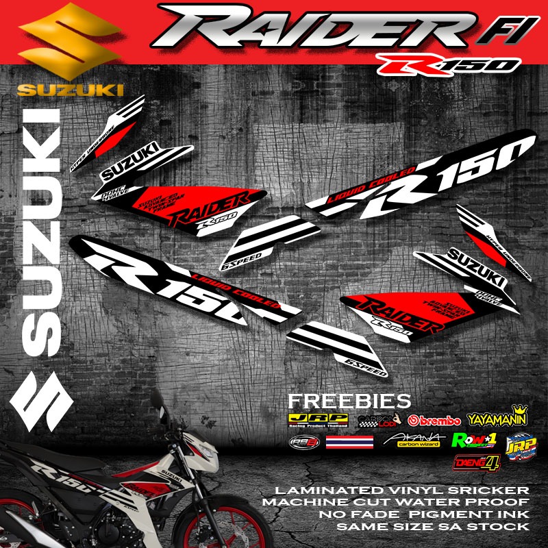 RAIDER 150 FI DECALS STICKER 2022 WITH FREEBIES | Shopee Philippines
