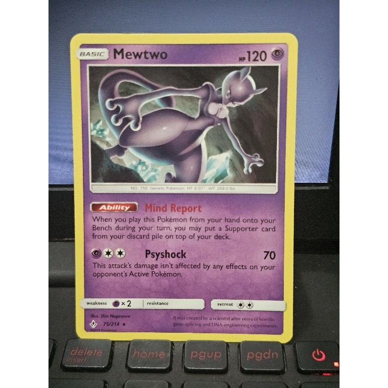 Mewtwo - 75/214 - Rare Sun & Moon: Unbroken Bonds Singles | Shopee Philippines