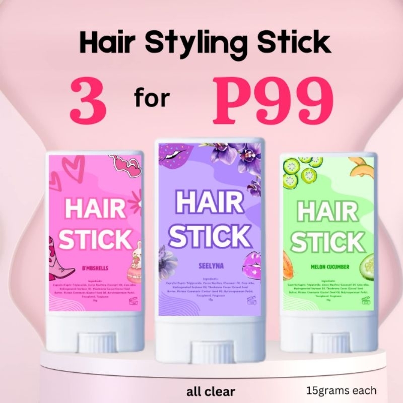 Hair Styling Stick bundle Wax Tamer Stick scented Haircare | Shopee ...