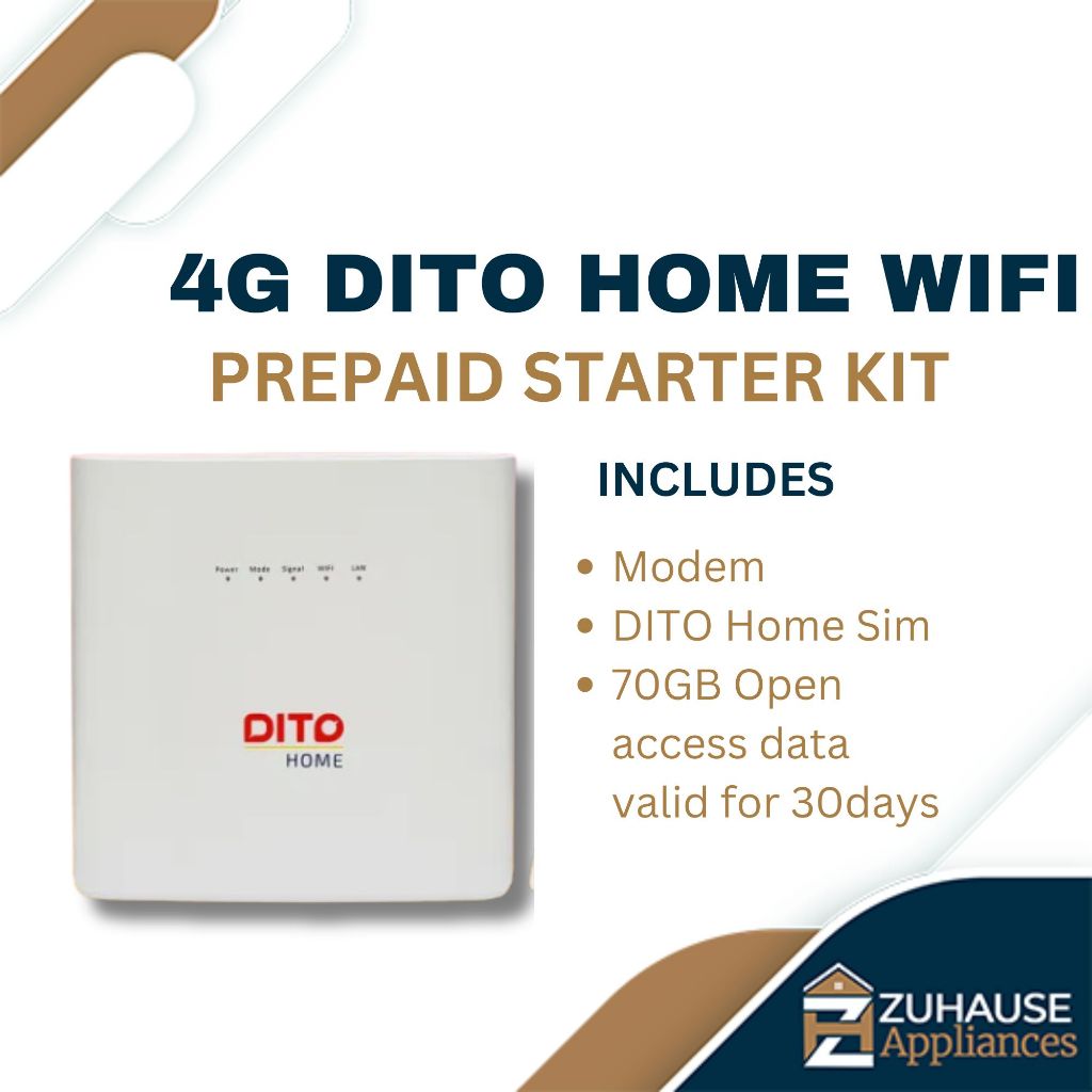 DITO HOME UNILINK 10 PREPAID WIFI Starter Kit (FREE 70GB Data) | Shopee ...