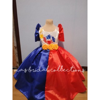 Filipiniana flag gown for kids | filipiniana for kids | Philippines flag inspired gown | Shopee ...