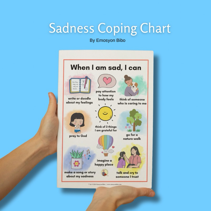 Feeling Sad Coping Chart - Kids Educational Laminated Charts by Emosyon ...