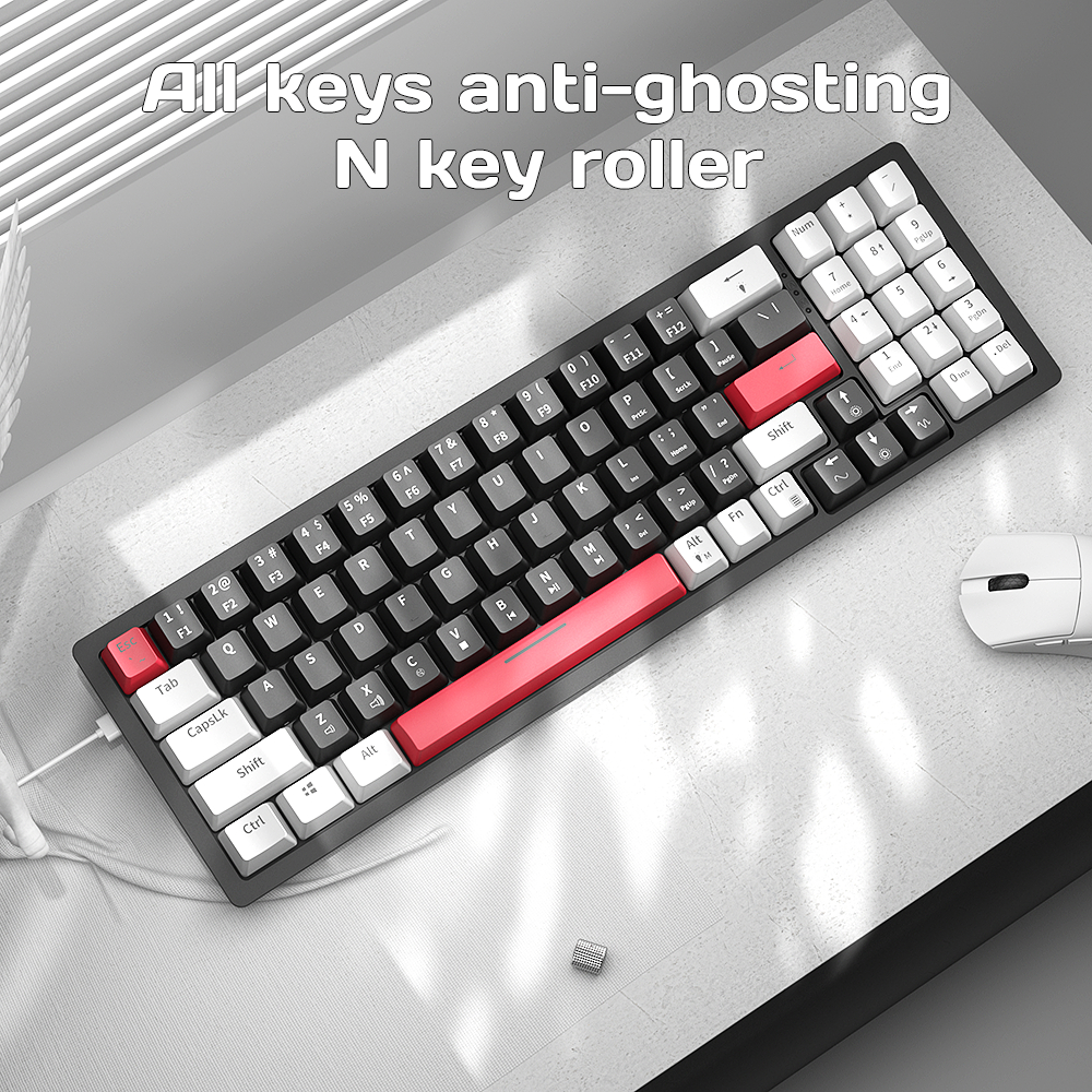 ZIFRIEND R78 78Key Wired Mechanical Keyboard With Numpad Rainbow Light ...
