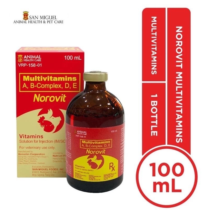 NOROVIT (10ml) (50ml)(100ML) , multivitamins. for veterinary use only ...
