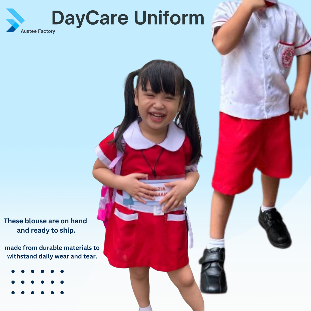 LacaofactoryOne School Uniform Red Colors for DayCare Center Students ...