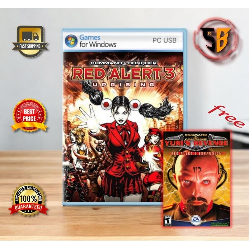 PC Laptop Video Game RA Red Alert 3 Uprising + Red Alert 2 Yuri's ...