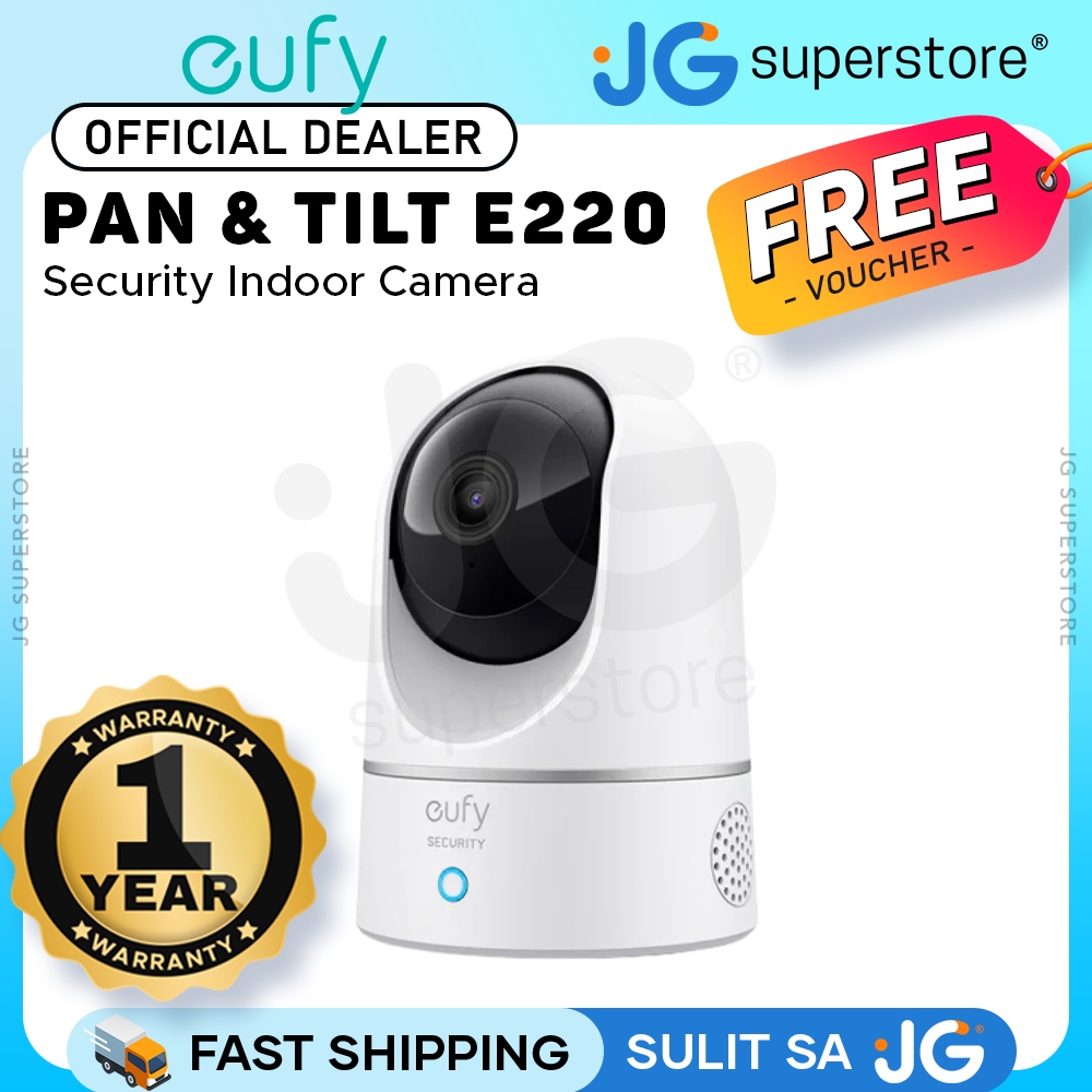 Eufy Pan & Tilt Indoor Security Camera E220, 2K & Night Vision, Two-Way Audio, Motion Detection ...