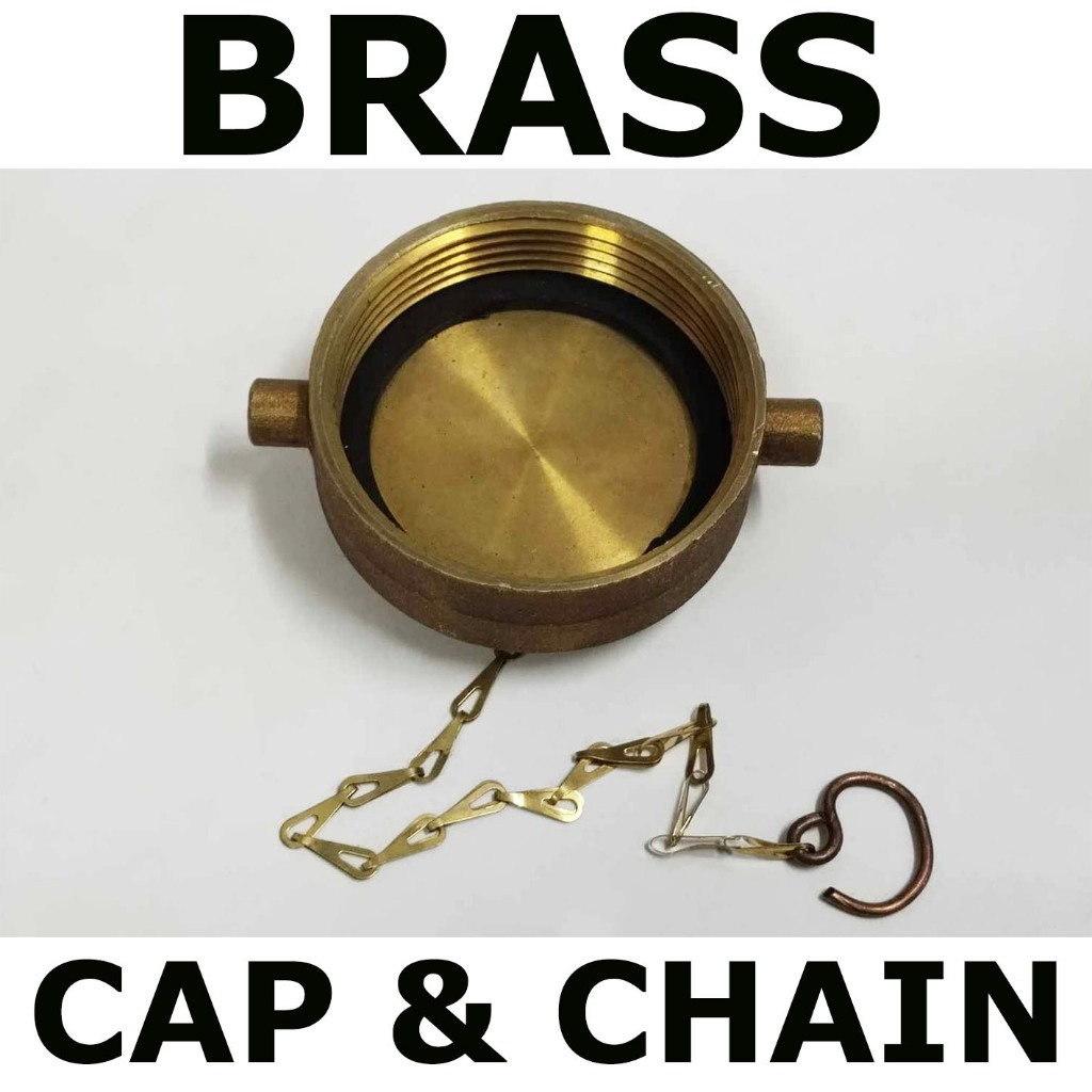 BRASS CAP AND CHAIN 2-1/2" FEMALE TYPE FOR FIRE HYDRANTS === CUP ...
