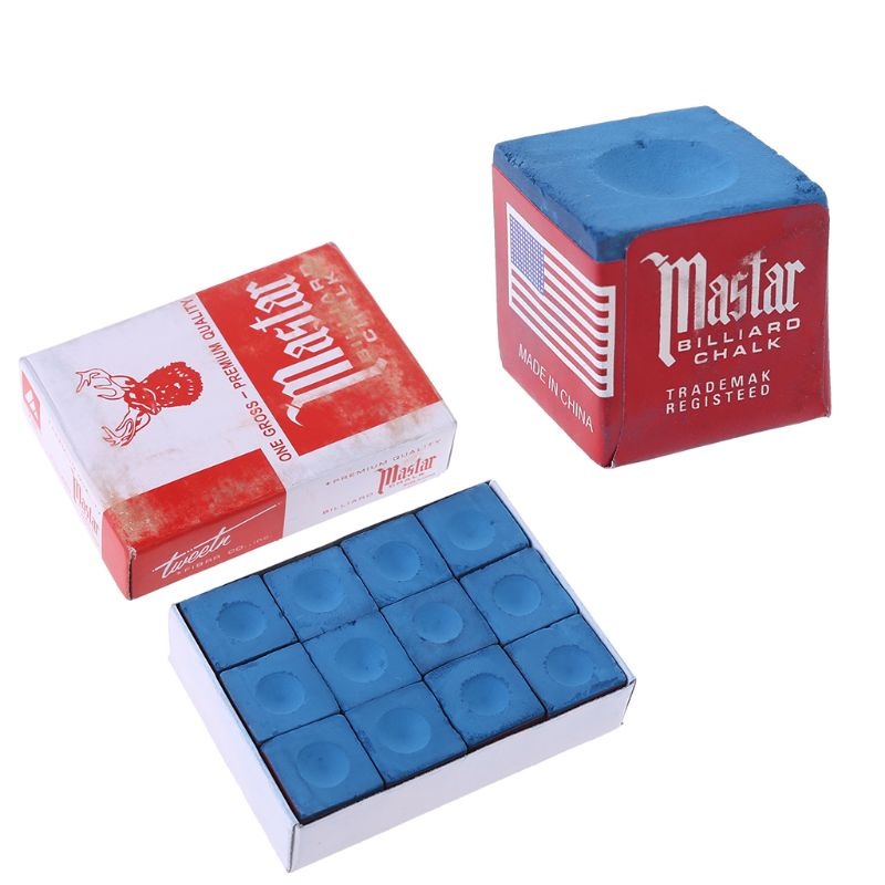 Master Billiard Chalk Blue Tisa - 1 Dozen (12pcs) | Shopee Philippines