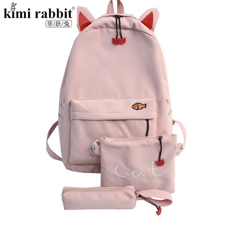 How.R.U 2024 Korean Nylon 3in1 Backpack For Women | Shopee Philippines