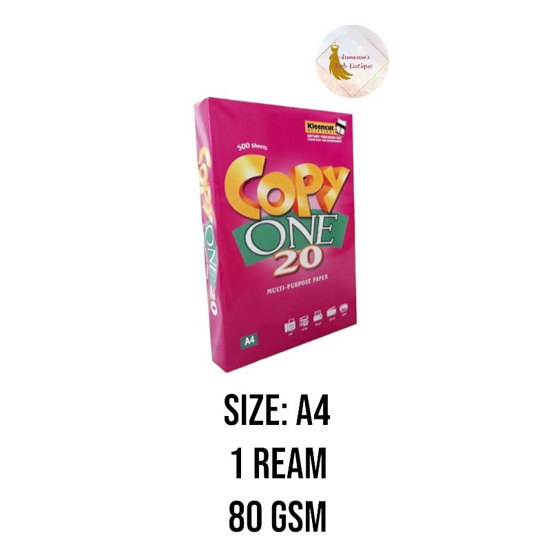 A4 COPY ONE 80GSM 1 REAM MULTI PURPOSE BOND PAPER | Shopee Philippines