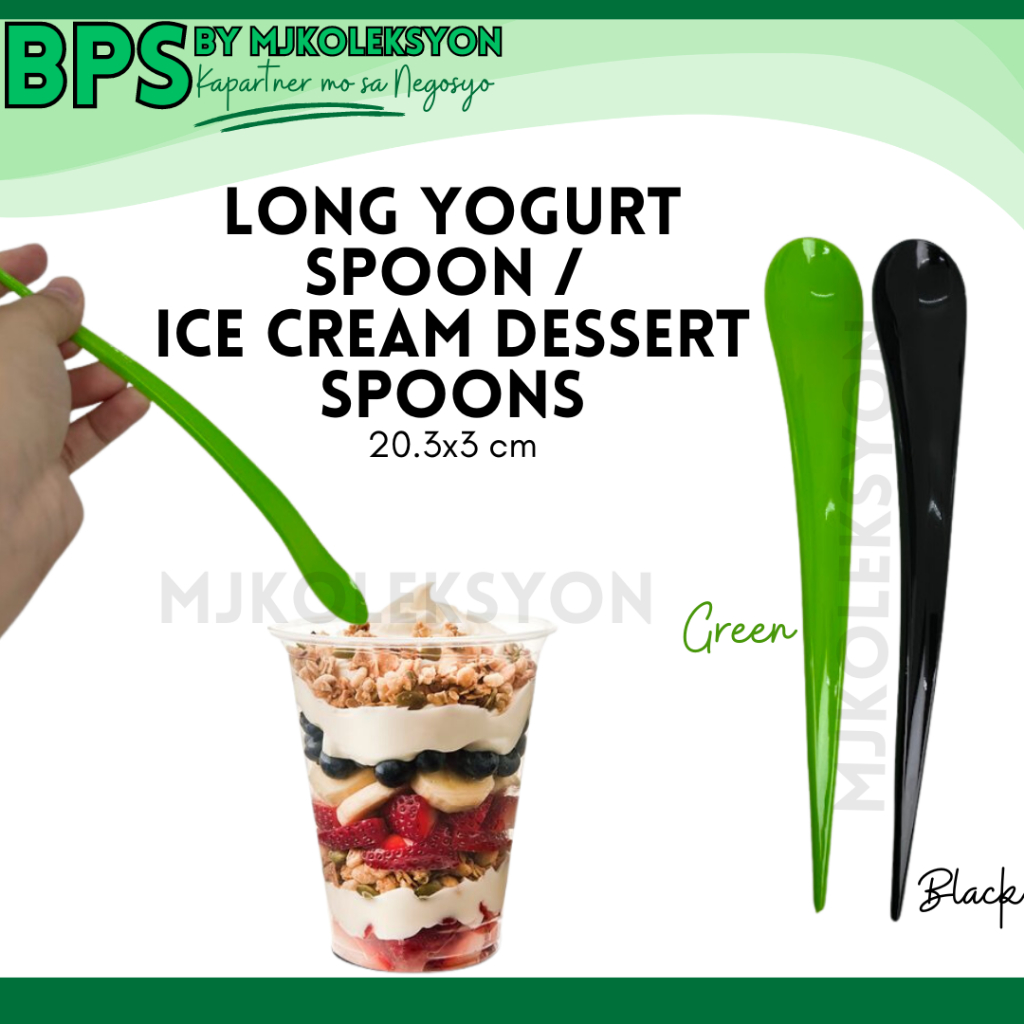 Long Yogurt Spoon Ice Cream Dessert Spoons | Shopee Philippines
