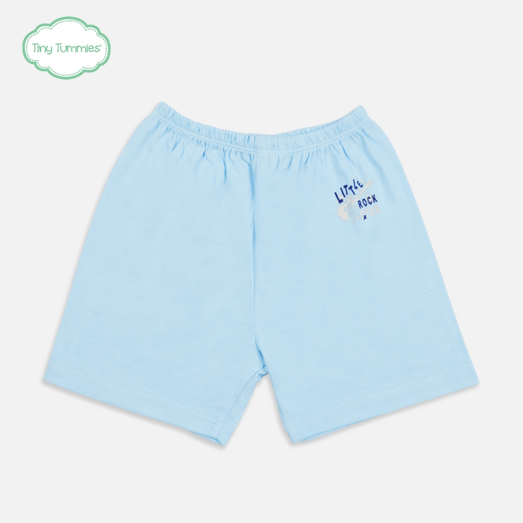 Tiny Tummies Short Cotton Light Blue with Print Details for Baby Boy ...