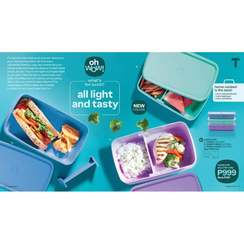 Tupperware Lunch Lite 820ml | Shopee Philippines