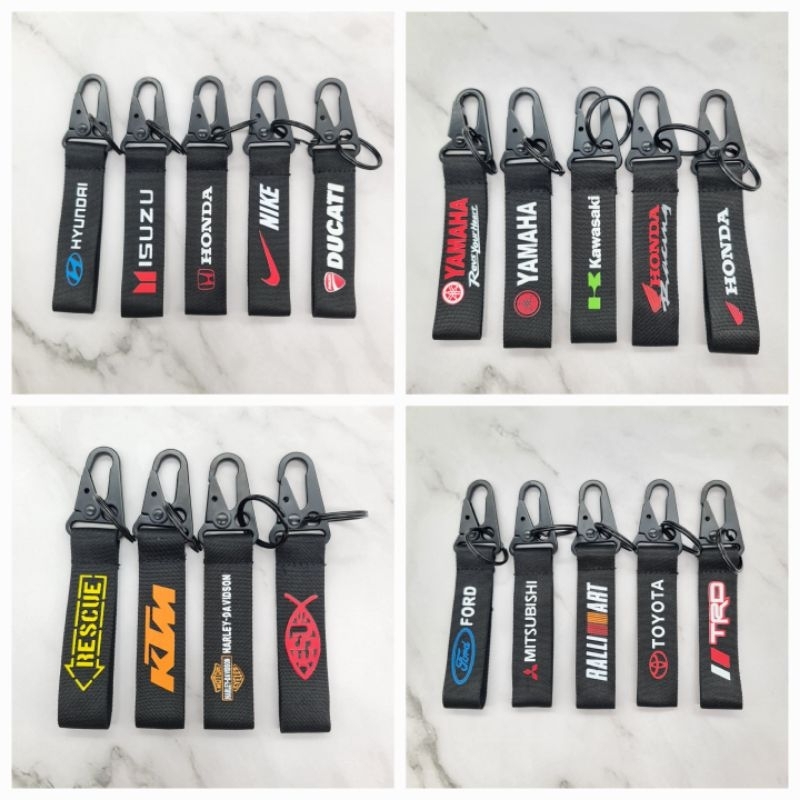 keyholder/keychain with different logos | Shopee Philippines